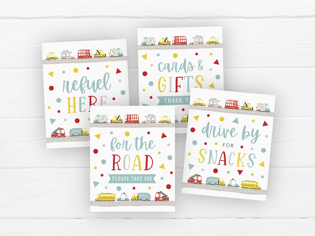 Transportation Party Signs, PRINTABLE, Instant Download 8x10" Birthday ...