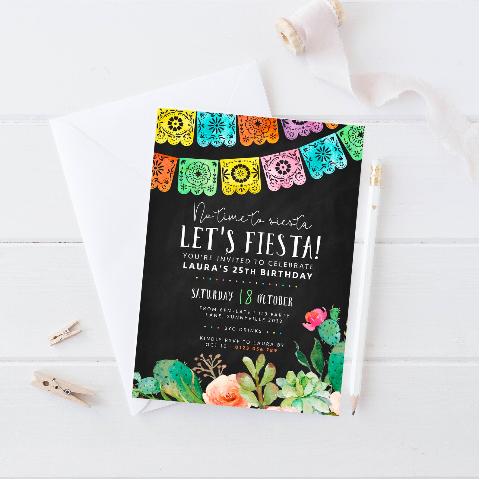 Mexican Fiesta Invitation DIGITAL DOWNLOAD Printable - Etsy