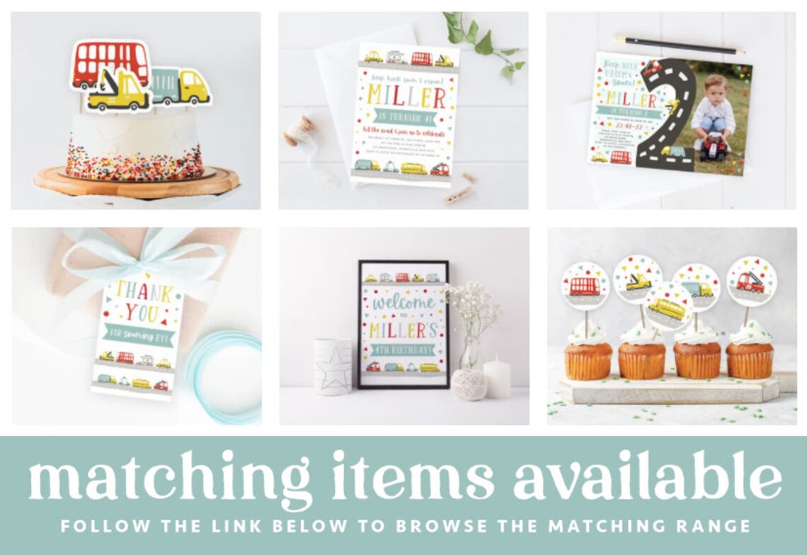 Transportation Themed Invitation PRINTABLE Things That Go - Etsy