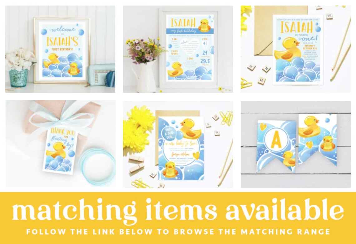 Rubber Ducky Themed Bunting, INSTANT DOWNLOAD, Printable Pennant Banner ...