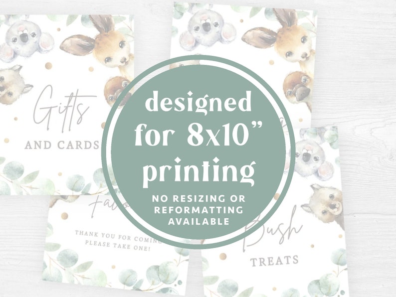 Australian Animal Party Signs PRINTABLE Native Australian - Etsy