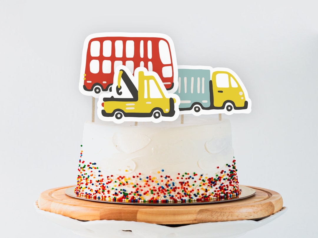 Transport Cake Toppers, INSTANT DIGITAL DOWNLOAD, Printable Vehicles ...