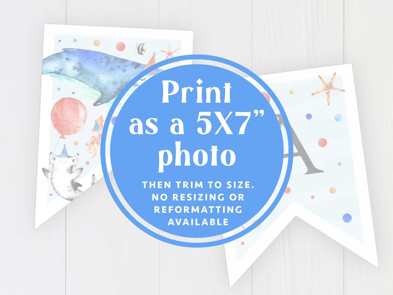 Under the Sea Bunting INSTANT DOWNLOAD Printable Pennant - Etsy