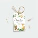 Woodland Thank You Tag, PRINTABLE, Forest Animals First 1st Birthday ...