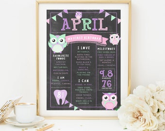 Owl Birthday Chart - Etsy