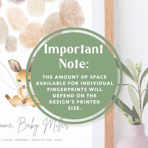 Kangaroo Fingerprint Tree, PRINTABLE Personalised Balloon Fingerprint ...