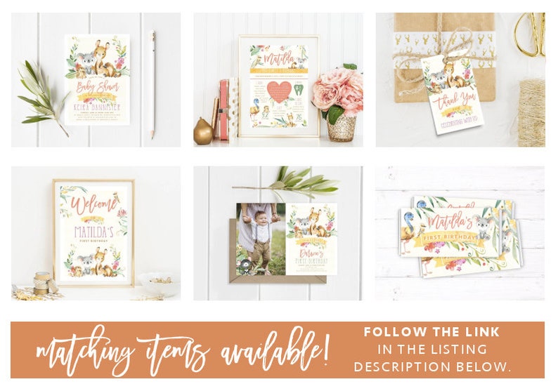 Australian Animal Party Signs, PRINTABLE, Native Australian First 1st ...