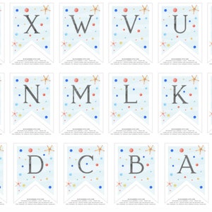 Under the Sea Bunting, INSTANT DOWNLOAD Printable Pennant Banner Ocean ...