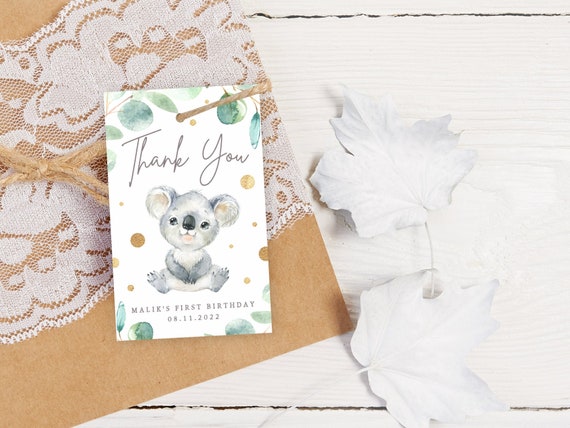 Koala Thank You Tag PRINTABLE Native Australian Animal - Etsy Australia