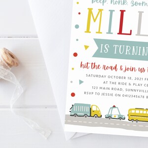 Transportation Themed Invitation PRINTABLE Things That Go - Etsy
