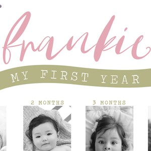 My First Year Photo Board, PRINTABLE Wildflower Party Decor, Girl's ...