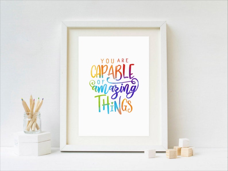 Classroom Decor INSTANT DOWNLOAD You Are Capable of Amazing - Etsy
