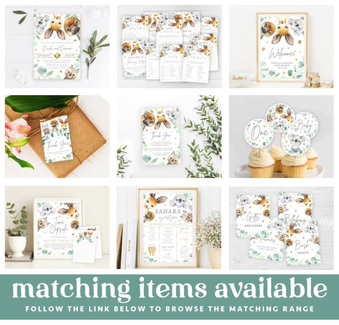 Australian Animals Bunting INSTANT DOWNLOAD Printable Pennant - Etsy