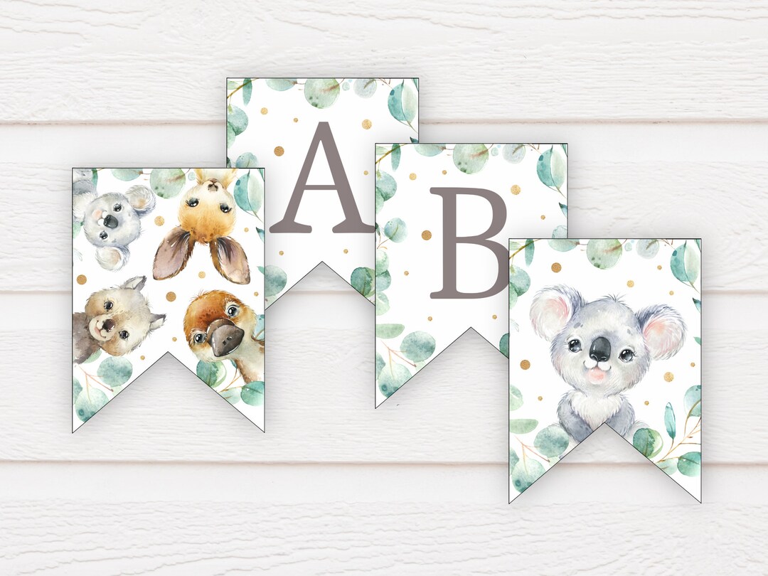 Australian Animals Bunting INSTANT DOWNLOAD Printable Pennant Banner ...