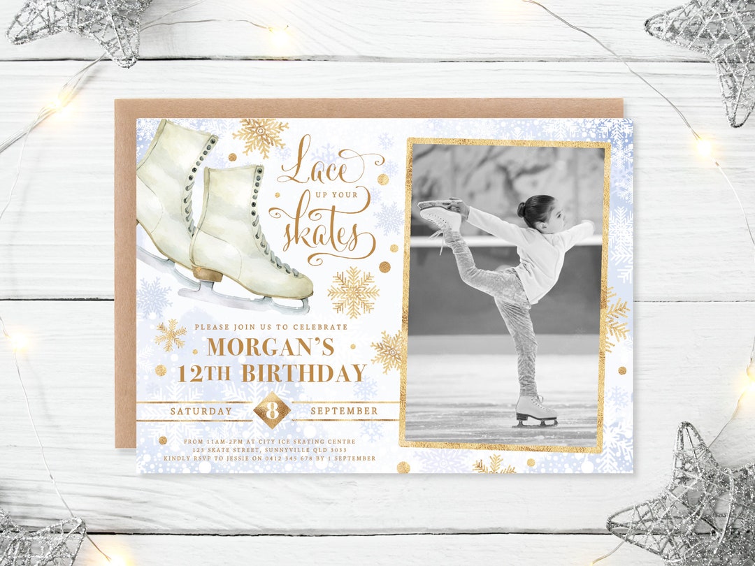 Ice Skating Party Invitation PRINTABLE Girl's Any Age Figure Skate ...