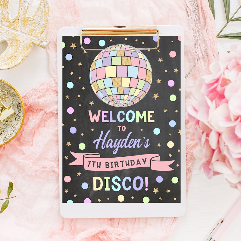 Disco Poster Birthday - Etsy