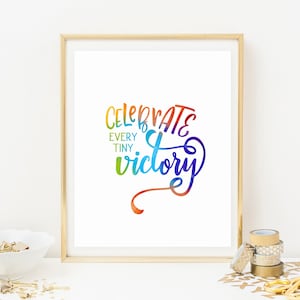 Classroom Decor, INSTANT DOWNLOAD, Celebrate Every Tiny Victory ...