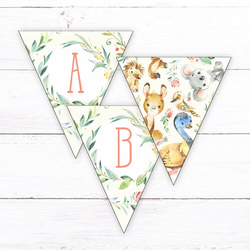 Australian Animals Bunting INSTANT DOWNLOAD Printable Pennant - Etsy