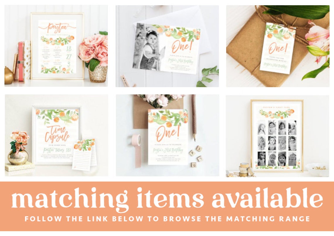 Peach Themed Milestone Board PRINTABLE Digital Download - Etsy