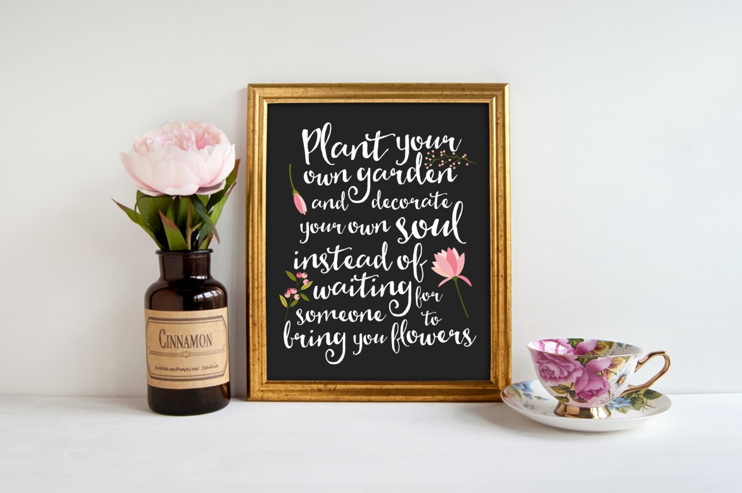 Plant Your Own Garden Wall Art PRINTABLE Inspirational Quote | Etsy