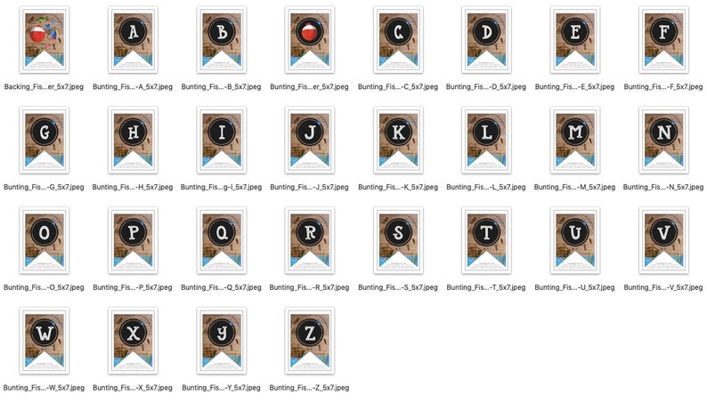 Fishing Themed Bunting, INSTANT DOWNLOAD, Printable Pennant Banner, 1st ...