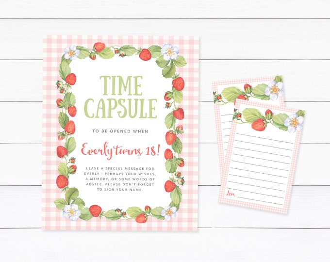 Girl's Time Capsule PRINTABLE Matching Message Cards - Etsy