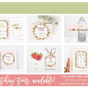 Girl's Time Capsule, PRINTABLE, Matching Message Cards, Strawberry ...