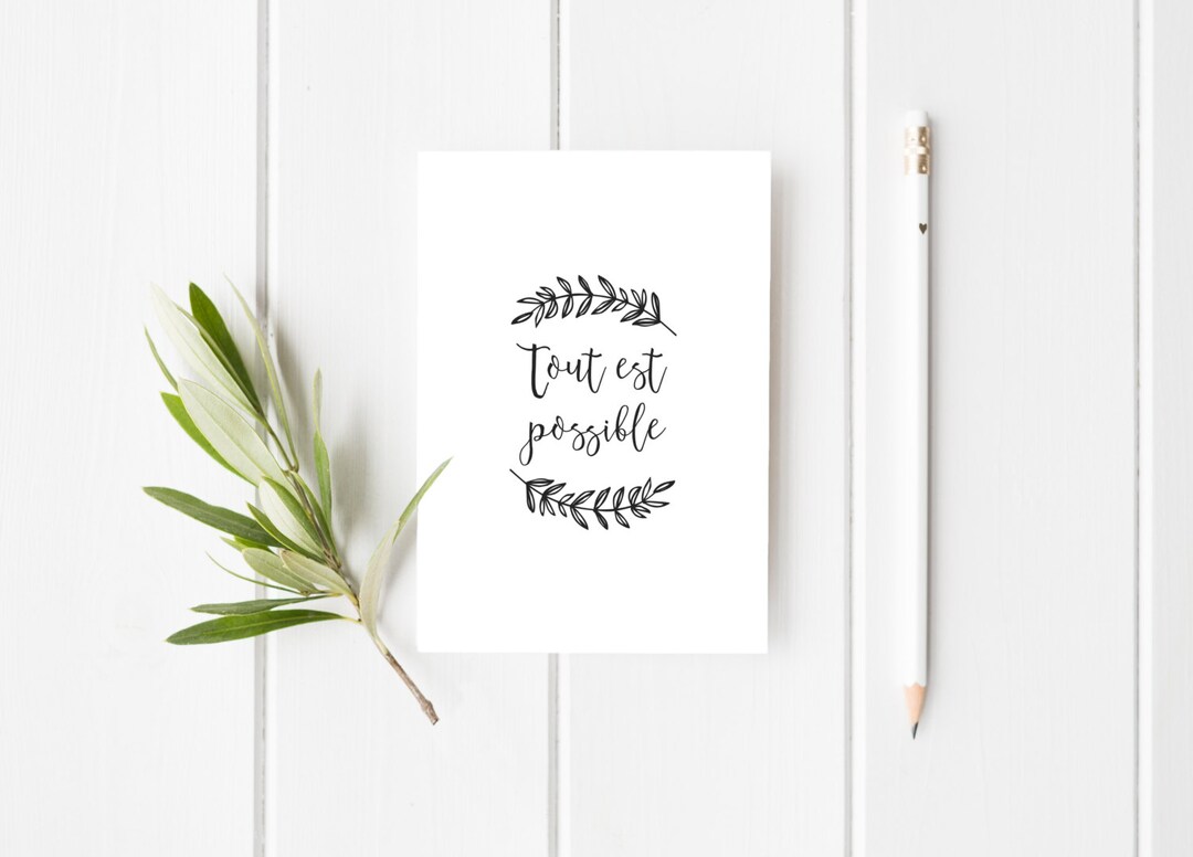 Tout Est Possible, PRINTABLE, Everything is Possible Inspirational ...