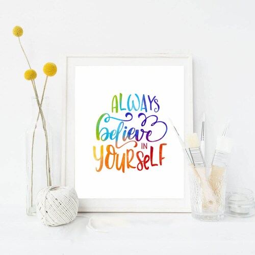 Classroom Decor INSTANT DOWNLOAD Always Believe in Yourself - Etsy