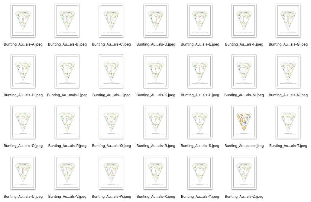 Australian Animals Bunting INSTANT DOWNLOAD Printable Pennant - Etsy ...