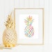 Pastel Rainbow Pineapple, PRINTABLE, Tropical Digital Download Print ...