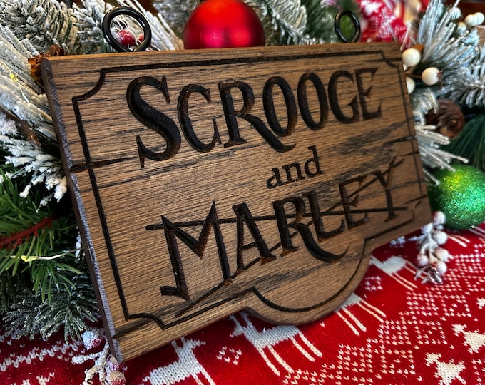 Disneys Mickeys Christmas Carol Sign / Scrooge and Marley - Etsy