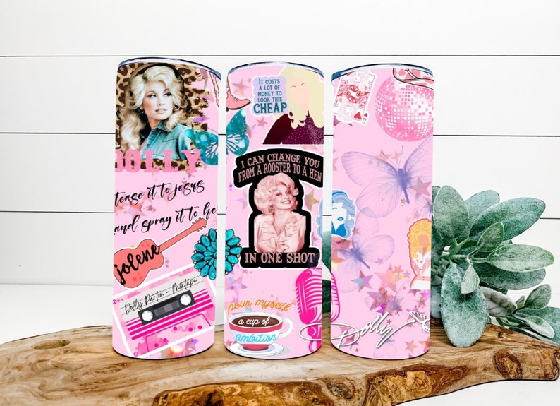DOLLY | Sublimation Design | 20oz Skinny Tumbler | Digital Print ...