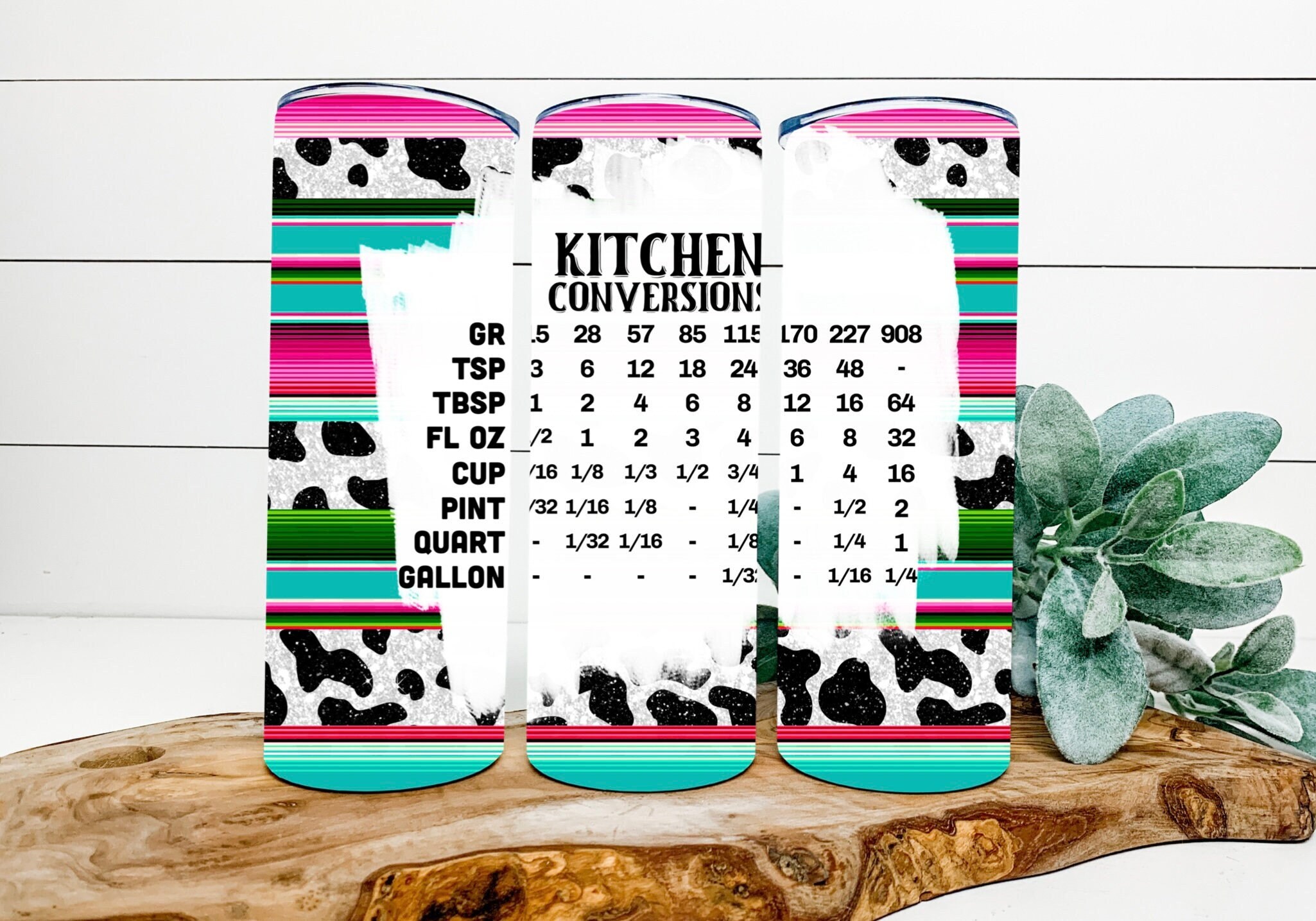 KITCHEN CONVERSIONS Sublimation Design 20oz Skinny Tumbler Digital ...