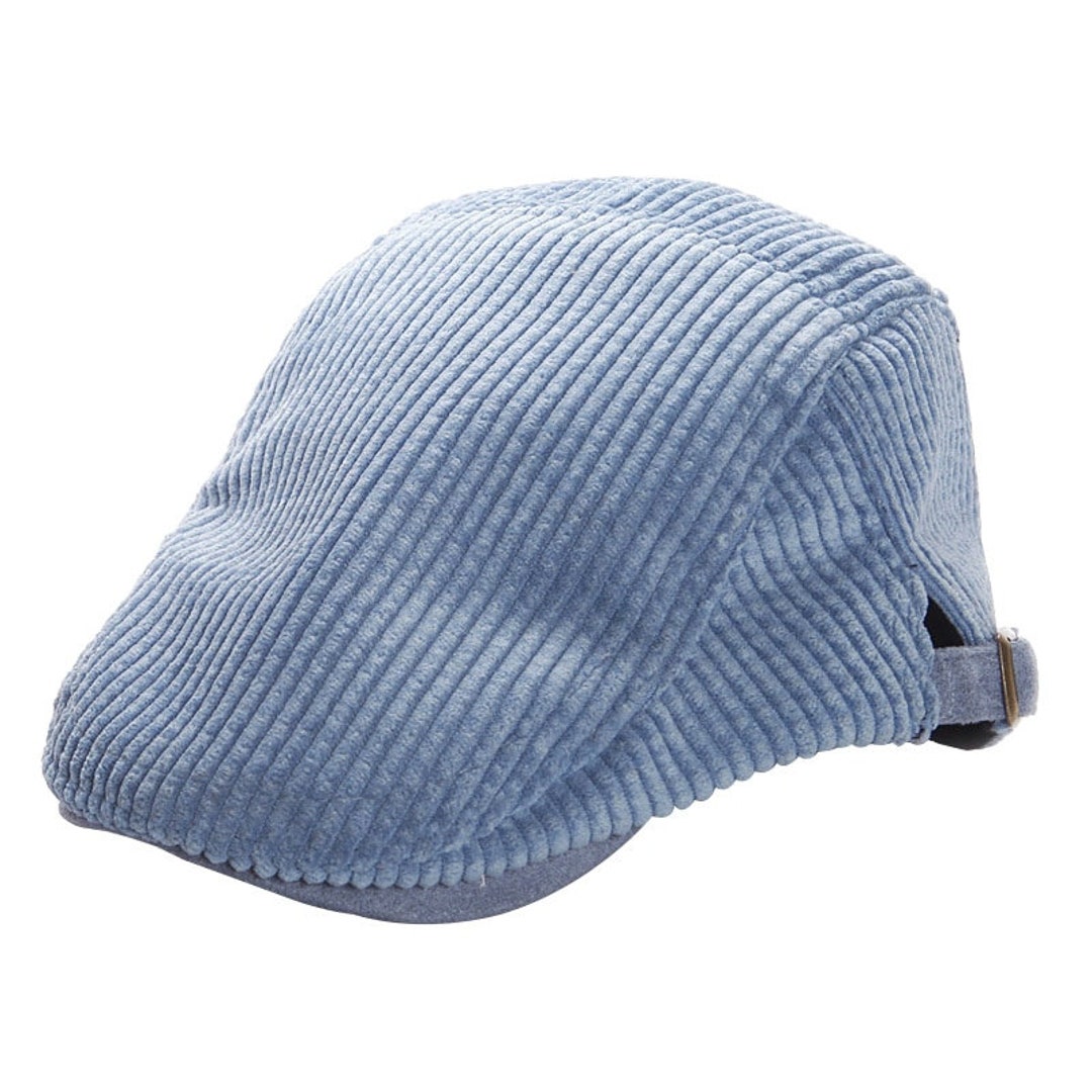 Boys Newsboy Cap Children Blue Flat Cap Kids Corduroy - Etsy