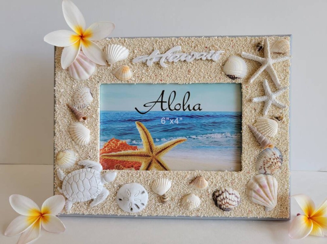 Woooden Sandy Beach Picture Frame Hawaiian Design "6×4"/free Shipping ...