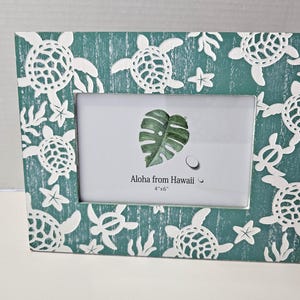 Aloha/hawaii/3d/tiffany Blue Color Turtle Picture Frame 4×6"/free ...