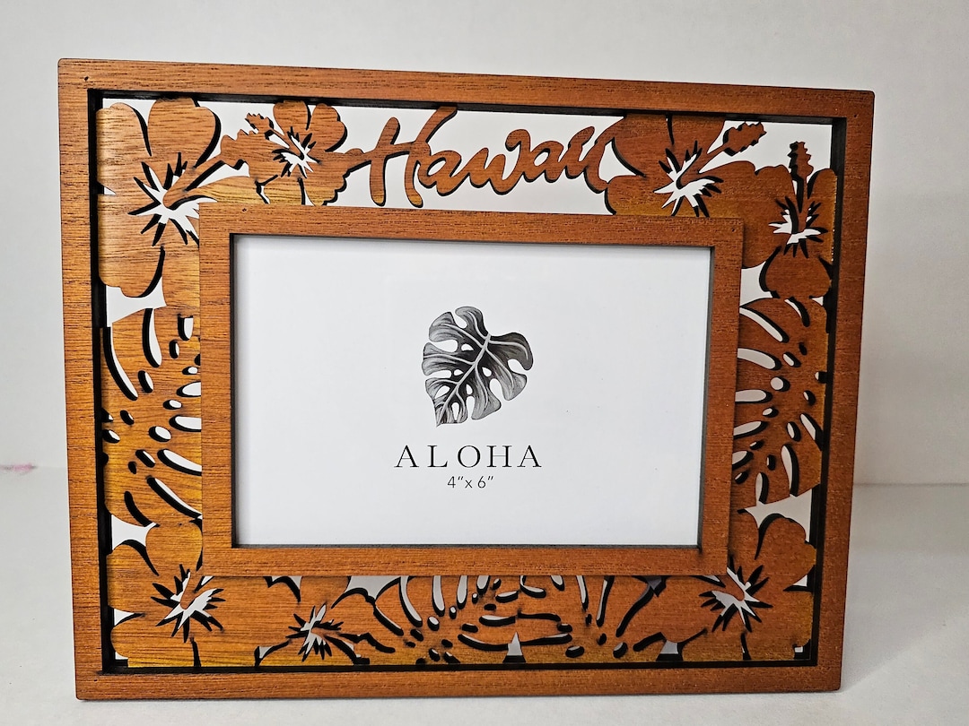 Hawaii Hibiscus Flower Picture Frame 4×6"/free Shipping - Etsy