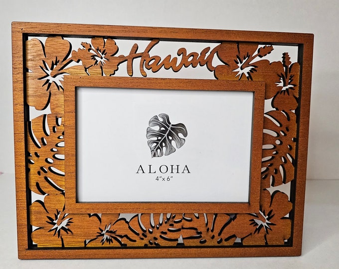 Personalized Hawaii Hibiscus Picture Frame, Any Text - Etsy