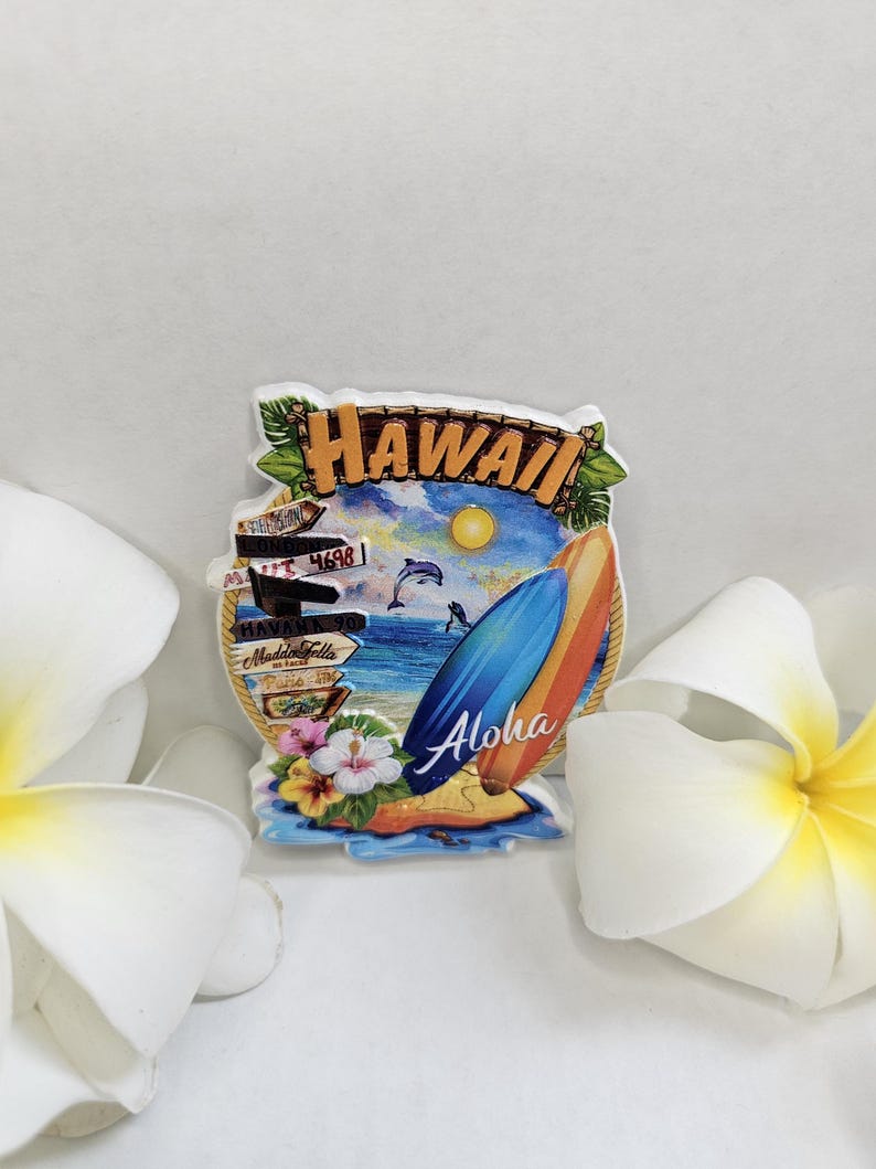 Hawaii Fridge Ceramic Magnet 2.7"×2.8" - Etsy