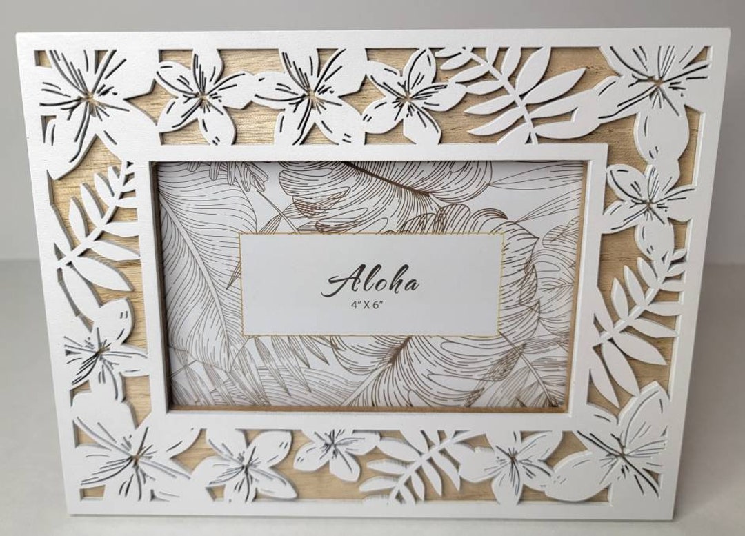 Aloha Plumeria Flower Picture Frame 4×6"/free Shipping - Etsy