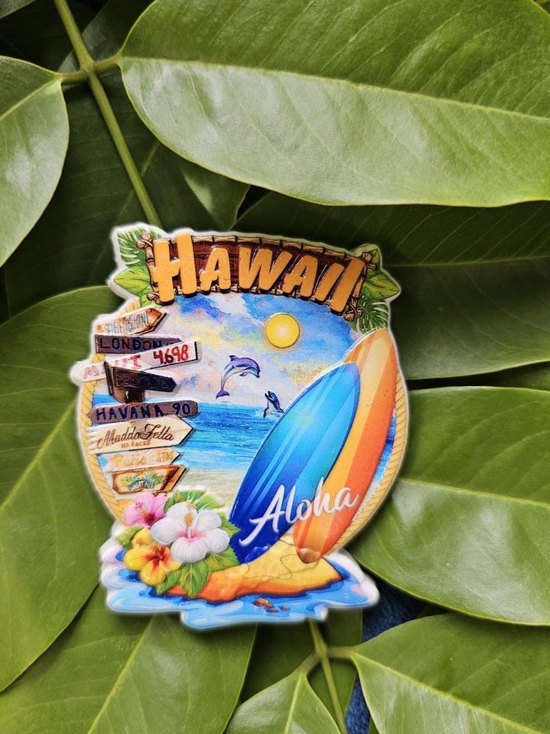 Hawaii Fridge Ceramic Magnet 2.7"×2.8" - Etsy