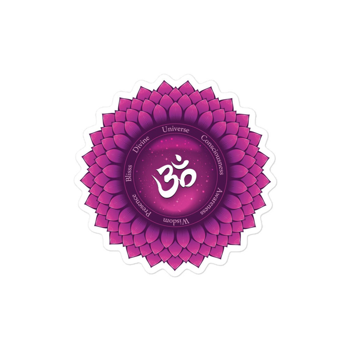 Crown Chakra Mandala Sticker #48 - Etsy