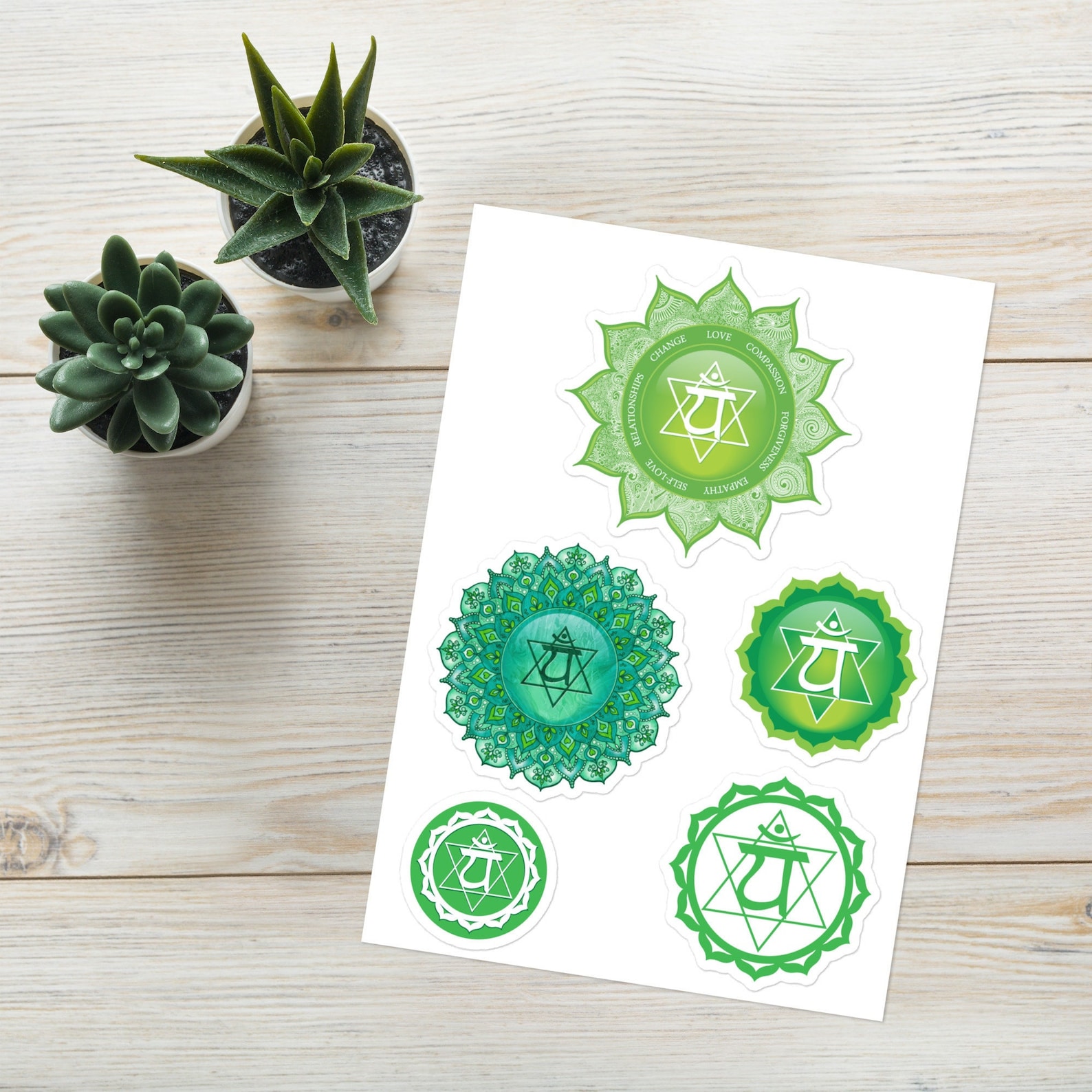 Heart Chakra Sticker 5 Set - 04 - Etsy