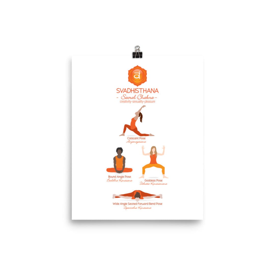 Yoga Sacral Chakra Poses Matter Paper Poster #76 - Etsy