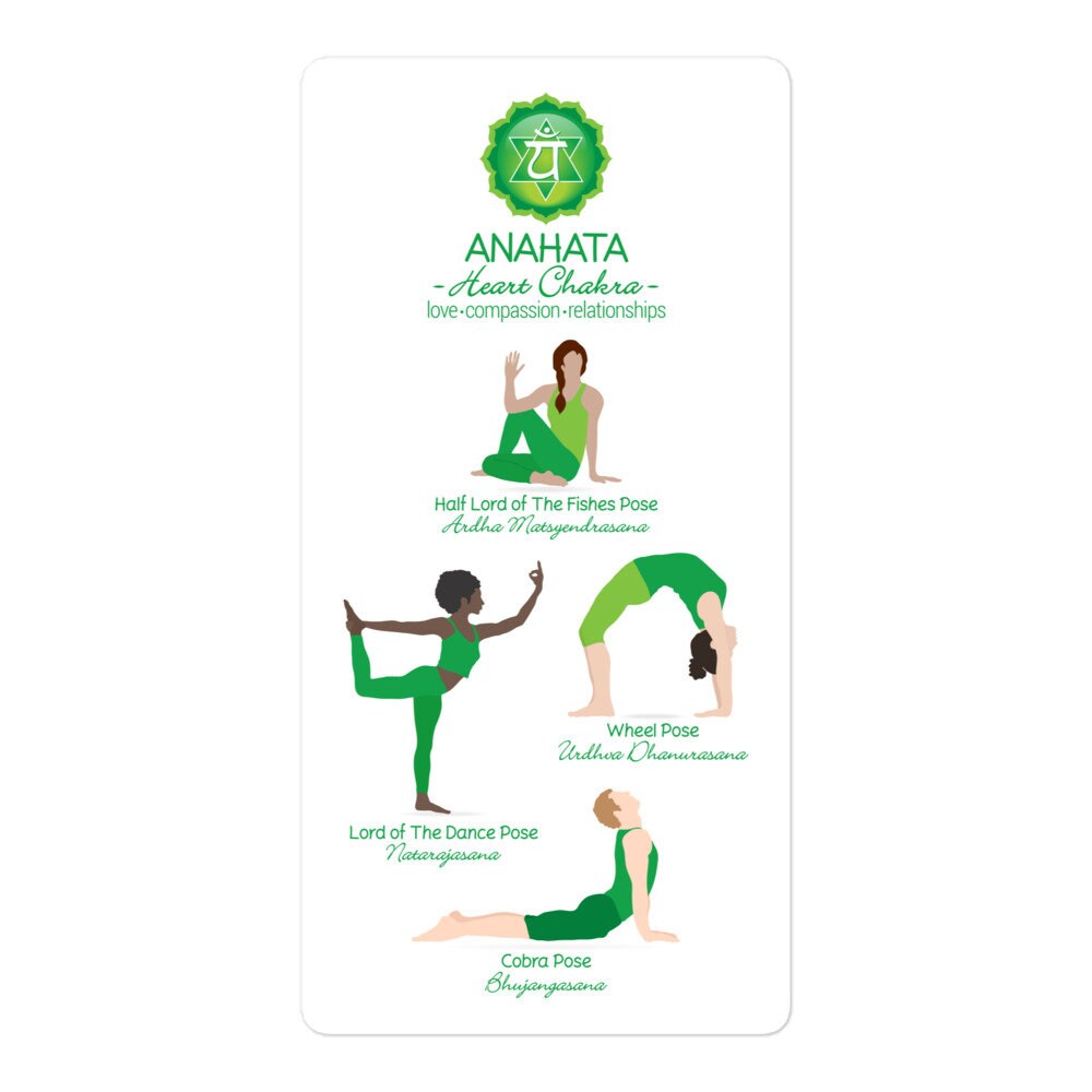 Yoga Heart Chakra Poses Sticker #78 - Etsy