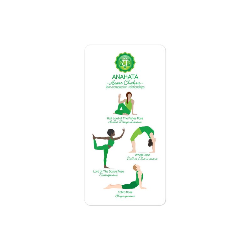 Yoga Heart Chakra Poses Sticker #78 - Etsy