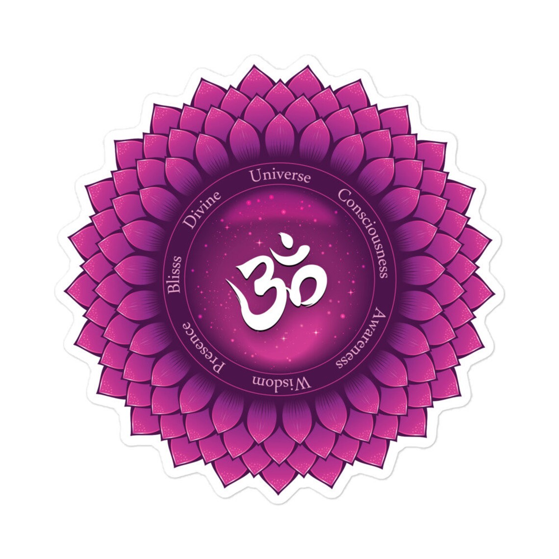 Crown Chakra Mandala Sticker #48 - Etsy