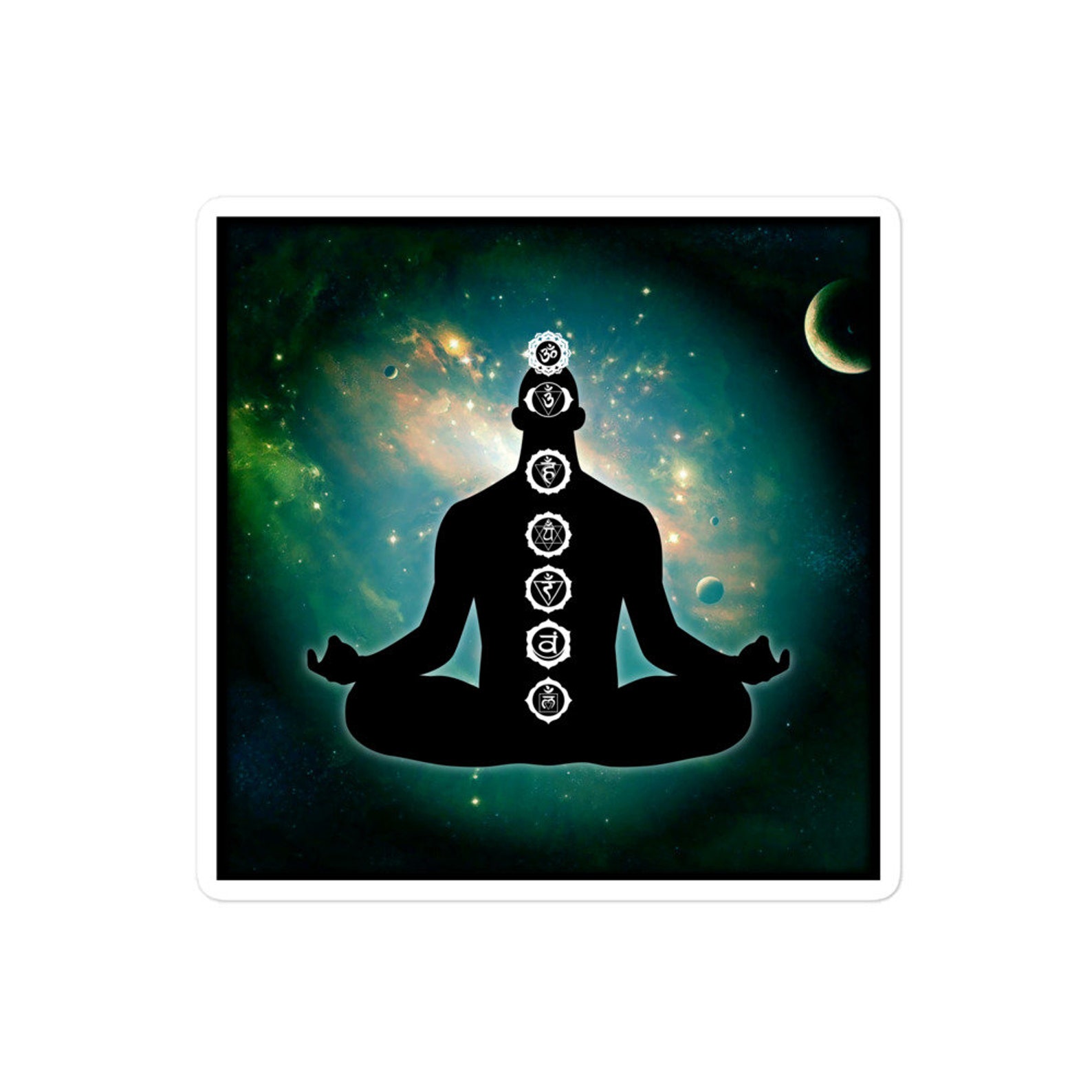 7 Chakra Universe Male Silhouette Sticker #65 - Etsy