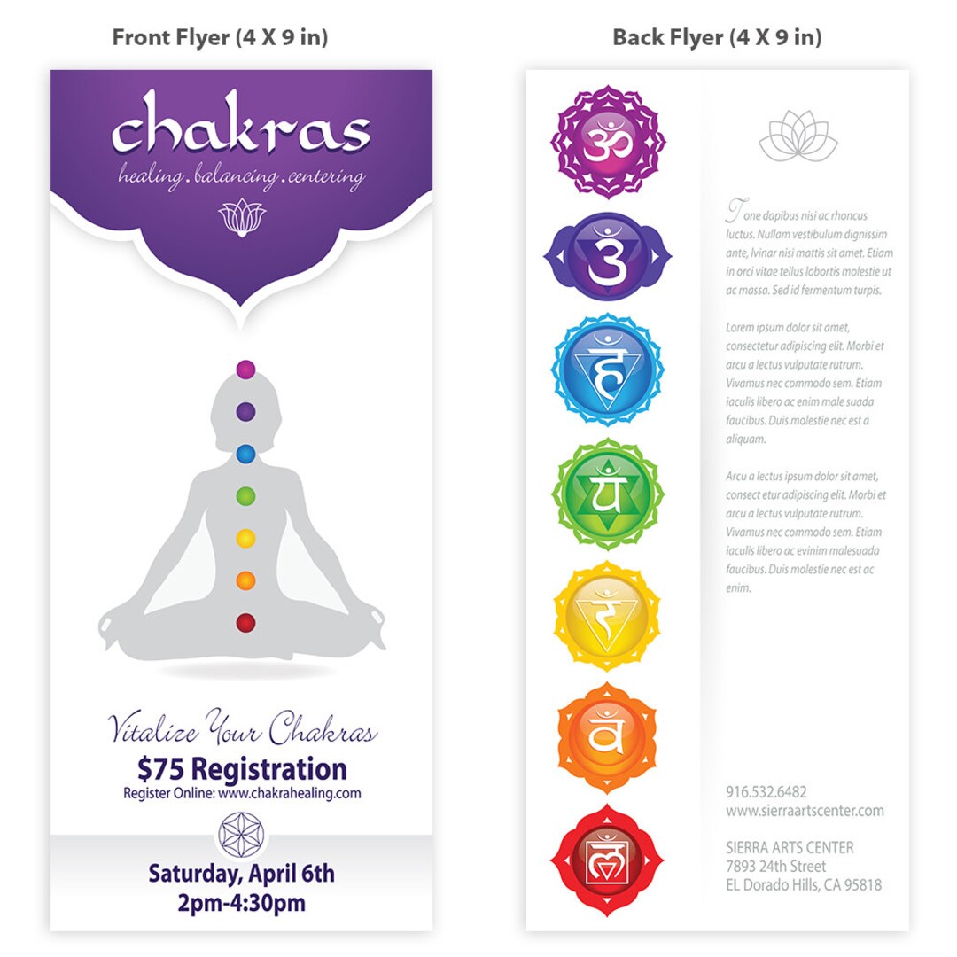 Chakra Printable Flyer #10 - Etsy